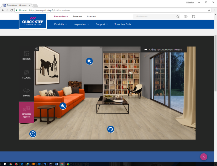 Choix du parquet grâce à la simulation de son intérieur de maison